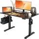 Electric Height Adjustable Standing Desk, 48x24 Inches, Black Frame ...