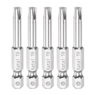 5pcs Y6 Magnetic Tri-point Y Type Screwdriver Bit 1/4" Hex Shank 2 ...