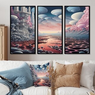 Futuristic River In Cloudscapes Of Tomorrow - Abstract Landscapes ...