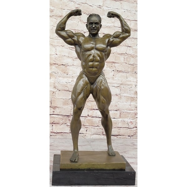 Strong Iron Man Bodybuilder Athlete Male Muscular Figure Bronze ...