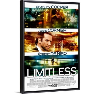 "Limitless - Movie Poster" Black Float Frame Canvas Art - Bed Bath ...