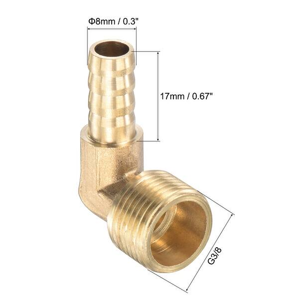 Brass Hose Barb Fittings Elbow Right Angle Pipe Connector with ...