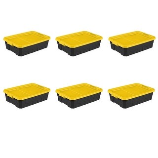 10 Gallon Stacker Tote Plastic, Yellow Lily, Set of 6 - Bed Bath ...