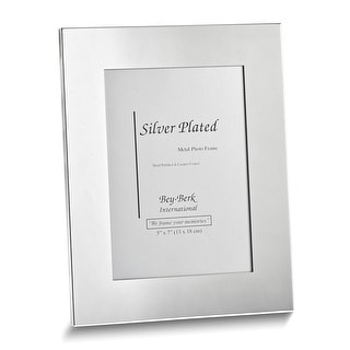 Curata Silver-Plated Lacquer-Coated 5x7 Wide Edge Photo Frame - Bed ...
