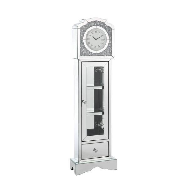 Livingroom Silver Wall Clock Hanging Grandfather Clock with Pendulum ...