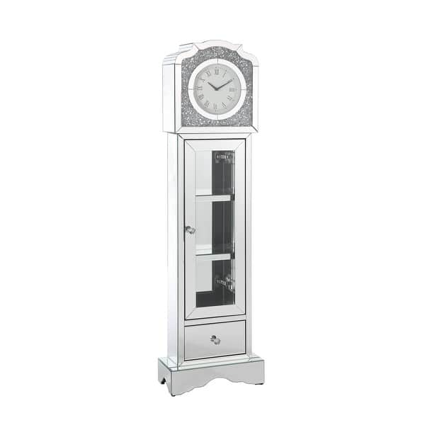 Mirrored Grandfather Clock Floor Clock with 3 Display Cabinet - Bed ...