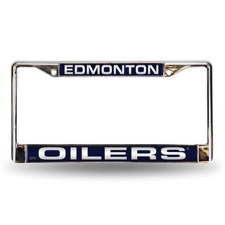NHL Edmonton Oilers Laser Chrome Acrylic License Plate Wall Frame - Bed ...