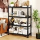 63/31.5 in. H Adjustable Heavy-Duty Metal Storage Shelves, 4/3 Layer ...