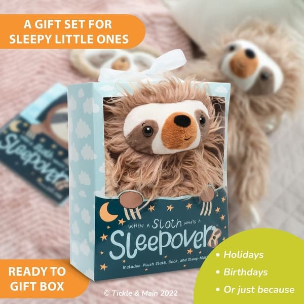 sleeping sloth plush