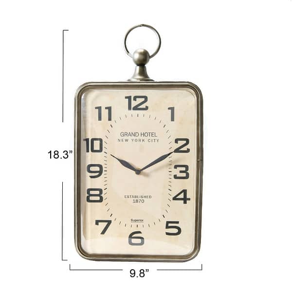 Metal Hanging Wall Clock with Handle - Bed Bath & Beyond - 31273139