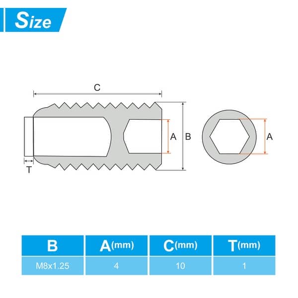 20pcs Nylon Tip Grub Screw Internal Hex Socket Head Anti Slip Screws ...