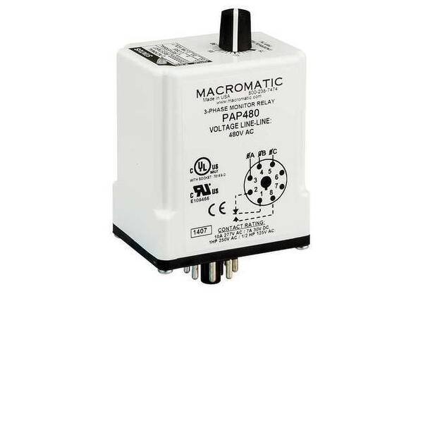 Macromatic Phase Monitor Relay,208VAC,Plug,SPDT PAP208 - 1 Each - Bed ...