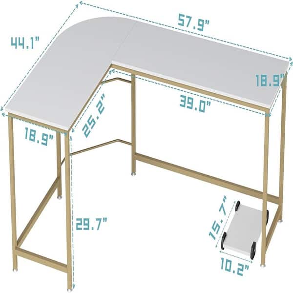 Reversible L Shaped Desk - Bed Bath & Beyond - 39897641