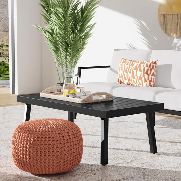 Hadleigh Outdoor Black Coffee Table - On Sale - Bed Bath & Beyond ...