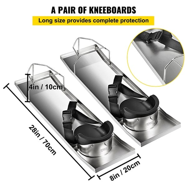 VEVOR Concrete Knee Boards Slider Knee Boards Pair Moving Sliders with ...