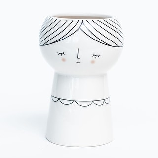 Agatha-Black & White Woman Vase - Bed Bath & Beyond - 42472533