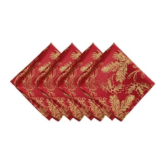 Foil Woodland Holiday Fabric Napkins, Set of 4 - Bed Bath & Beyond ...