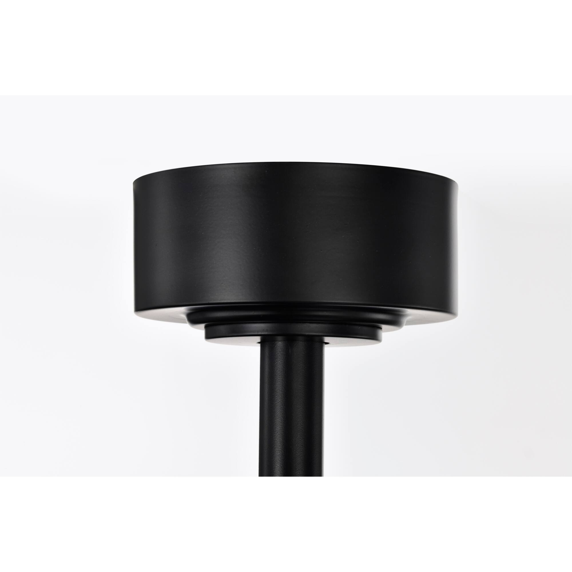 Frenda 18-Inch Matte Black and Wood Grain Finish Lighted Fandelier ...