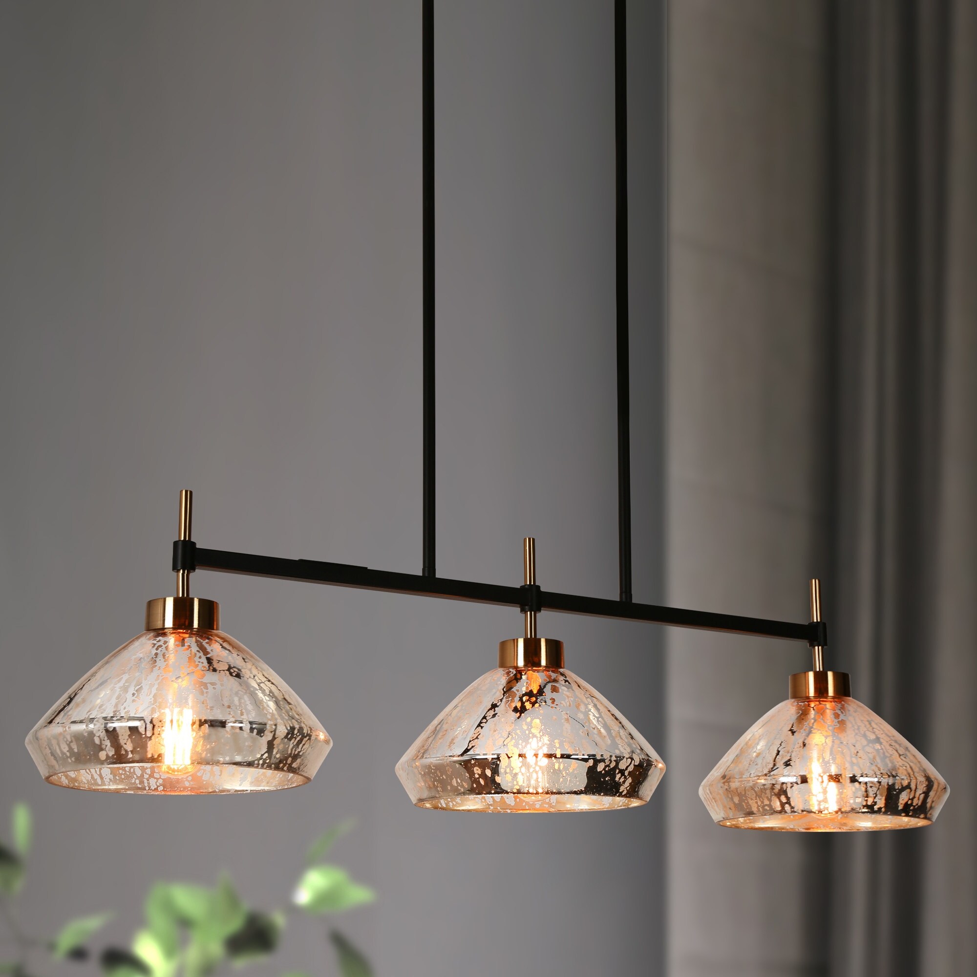 Modern Farmhouse 6-Light Glass Chandelier Island Lights for Kitchen ...