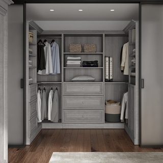 Versatile 108W U-Shaped Walk-In Closet Organizer by Bestar - Bed Bath ...