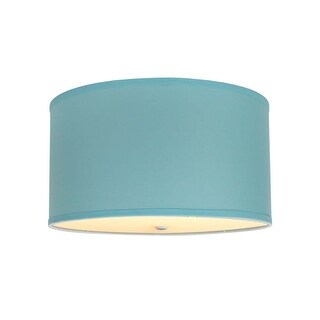 Moderne Flush Mount Conversion Kit 16"w Island Paradise Linen Drum ...