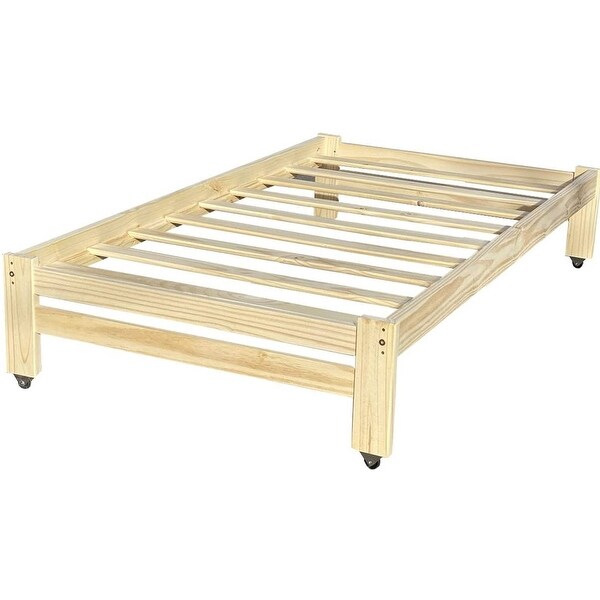Unfinished pine bed frame store