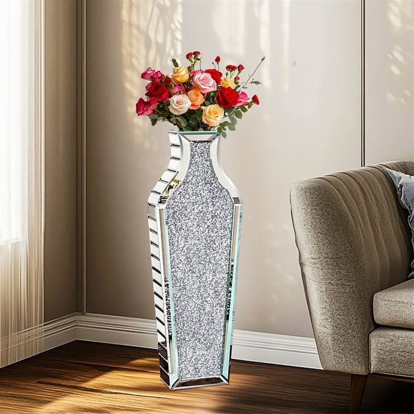 floor silver vase