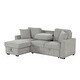 Modular L-Shaped Sectional Sofa with Reversible Storage Chaise ...