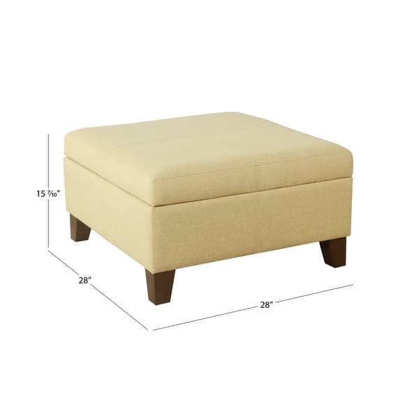 HomePop Luxury 28 Inches Square Storage Ottoman - Bed Bath & Beyond ...