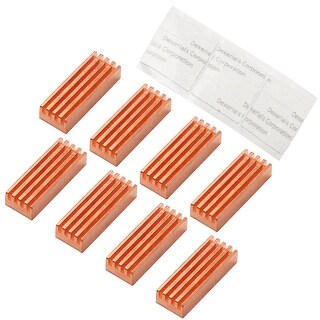8 Pieces 22x8x5mm Copper Heatsink Self-Adhesive Memory IC Chipset ...