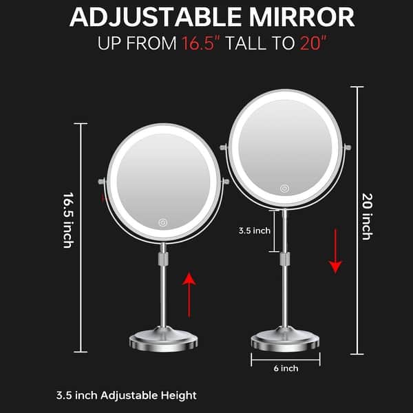 tabletop lighted vanity mirror