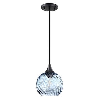 Blown glass pendant light fixture blue pendant lamp - On Sale - Bed ...