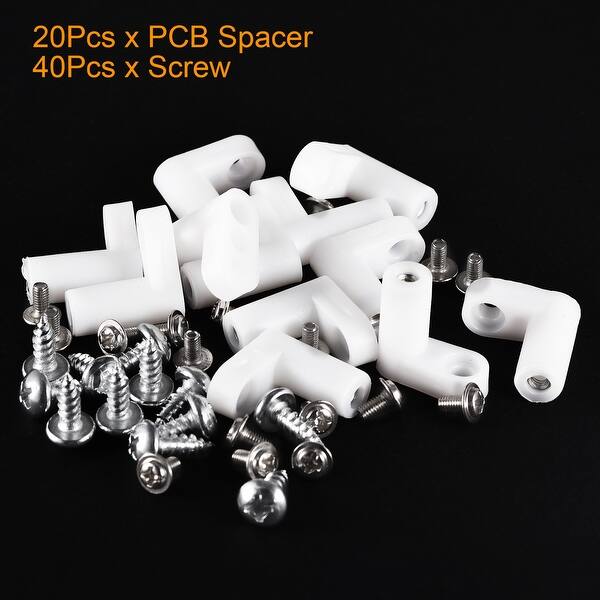 Circuit Board PCB Spacers L Shape Insulated Fixed Mounting Feet 0.8 ...