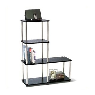 4-Tier Multi "L" Shape Bookshelf Easy Assemble Black - 52 x 63 - Bed ...