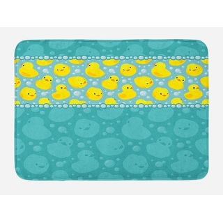 Ambesonne Rubber Duck Bath Mat Plush Bathroom Decor Mat with Non Slip ...