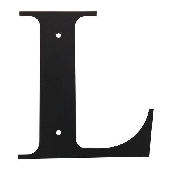 Wall Decor With Metal Crafted Letter L Small Black - 0.08x5.5x6 - Bed ...