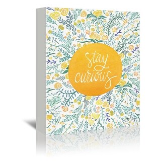 Americanflat - 8" x 10" Stay Curious Yellow by Cat Coquillette Wrapped ...