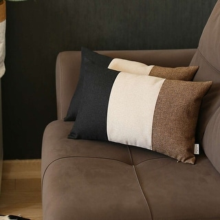 Set Of 2 Brown Segmented Lumbar Pillow Covers - Bed Bath & Beyond ...