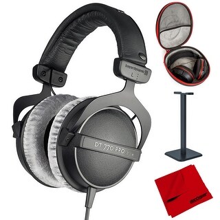 Beyer Dynamic Studio Headphones 80 Ohms Closed Dynamic and Case Bundle ...