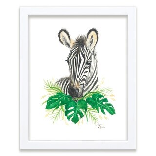 "Safari Littles" - Zebra - Individual Framed Print - White - 16" x 20 ...