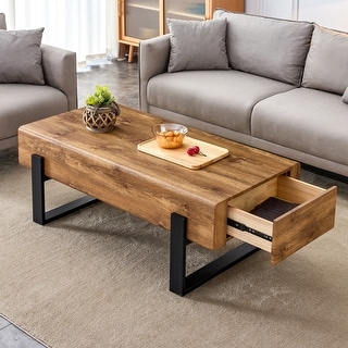 Coffee Table Made of MDF Material,Equipped with drawers made of solid ...