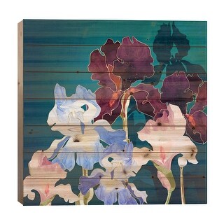Iris Abstract Print On Wood by SpaceFrog Designs - Multi-Color - Bed ...