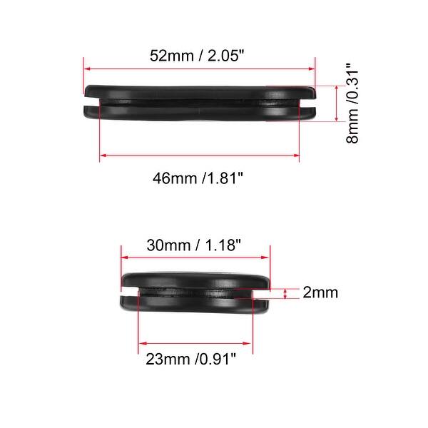 Rubber Grommet Oval Double-Sided Mount Size 46x23mm f Wire Protection ...