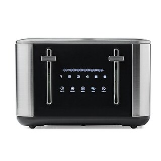 Touchscreen 4-Slice Toaster, Stainless Steel and Black - Bed Bath ...