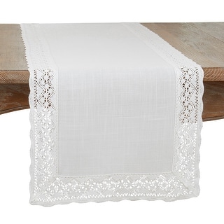 Lace Border Design Table Runner - 16"x72" - Bed Bath & Beyond - 37108660