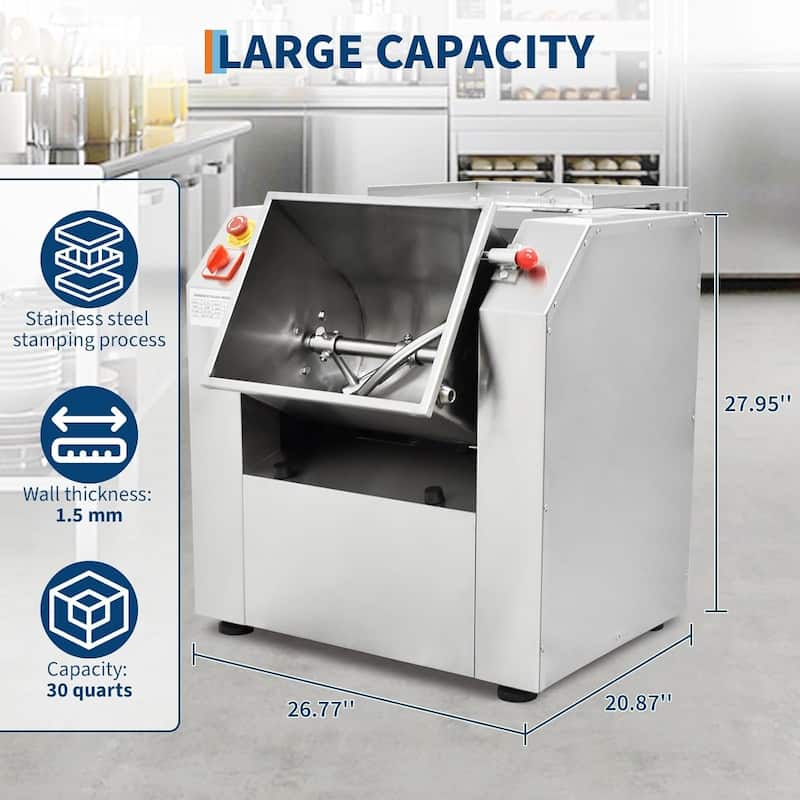 Commercial Dough Mixer, Professional Pizza Dough Mixer,Electric Stand Mixer Dough Kneading ...