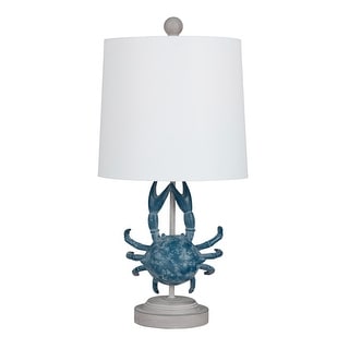 20.25"H Resin Table Crap Lamp with Shade - 10" x 10" x 20.25" - Bed ...