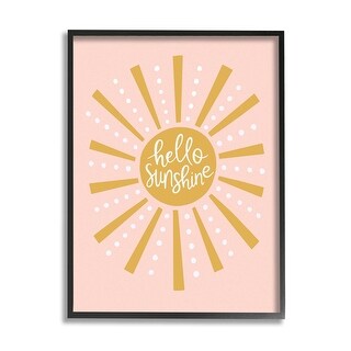 Stupell Hello Sunshine Sun Rays Framed Giclee Art, Design by Nina Seven ...