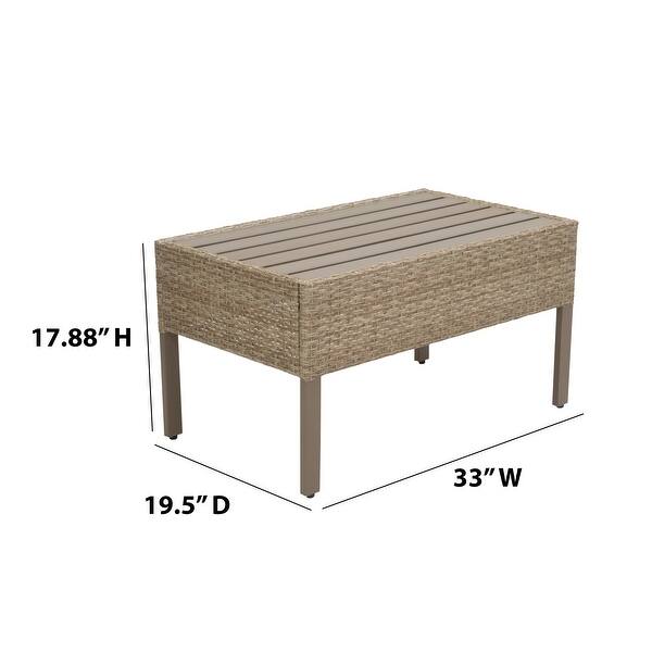 Maui 5-Piece Outdoor Conversation Set including 4 Armless Sofa Seats ...