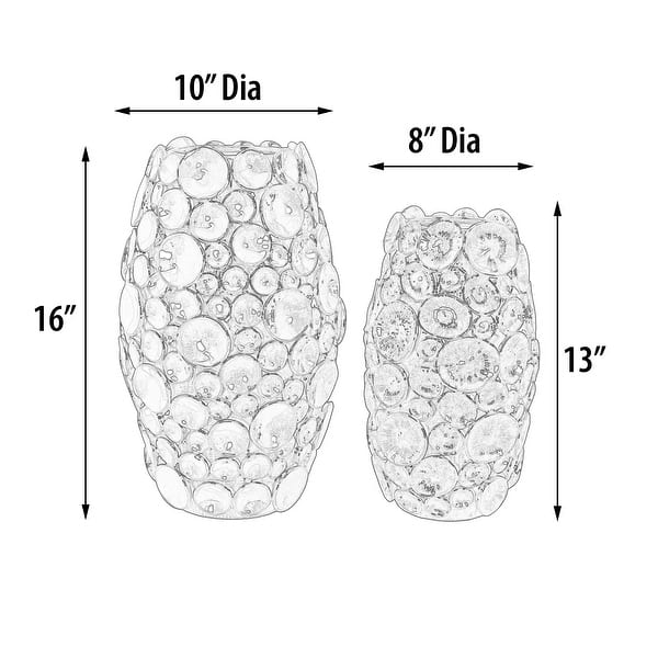 Silver Shimora Shell Vases Set of 2 - Bed Bath & Beyond - 39164966